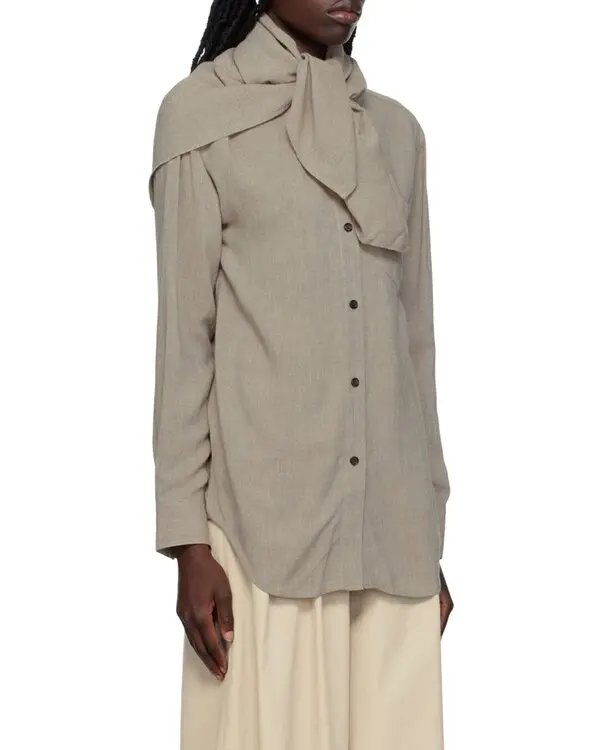 TOTEME Scarf Collared Button-up Shirt