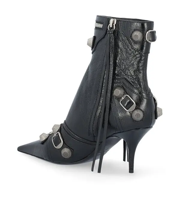 Balenciaga Pointed Toe Ankle Boots - Black
