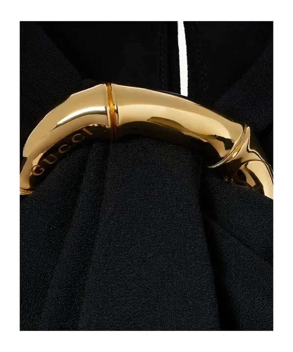 Gucci Halter Neck Evening Dress With Metal Bamboo Detail