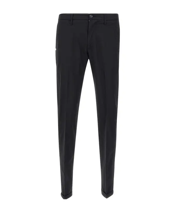 RE-HASH Slim Fit Chinos With Button Closure - Black