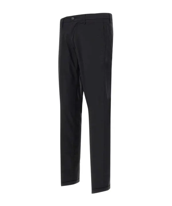 RE-HASH Slim Fit Chinos With Button Closure - Black
