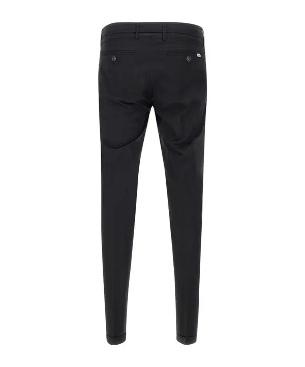 RE-HASH Slim Fit Chinos With Button Closure - Black