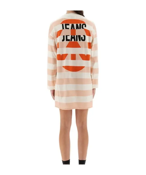 Moschino Printed Striped Mini Dress