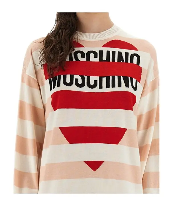 Moschino Printed Striped Mini Dress