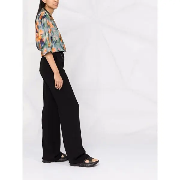 Off-White Abstract Print Lapel Shirt