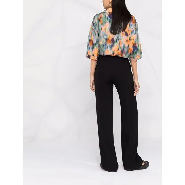 Off-White Abstract Print Lapel Shirt