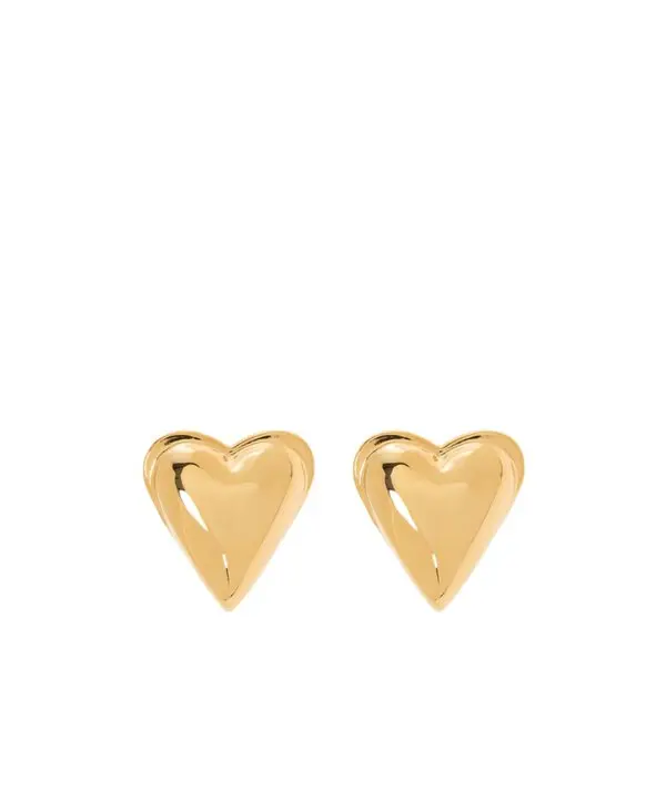 Alaïa Bombe Heart Stud Earrings - Yellow