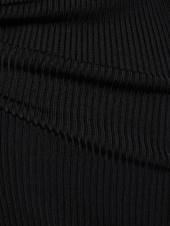 David Koma Asymmetrical Ribbed Knit Dress
