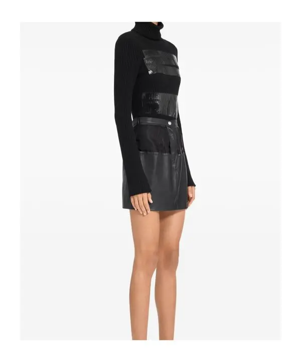 MAISON MARGIELA Leather Panelled Mini Skirt