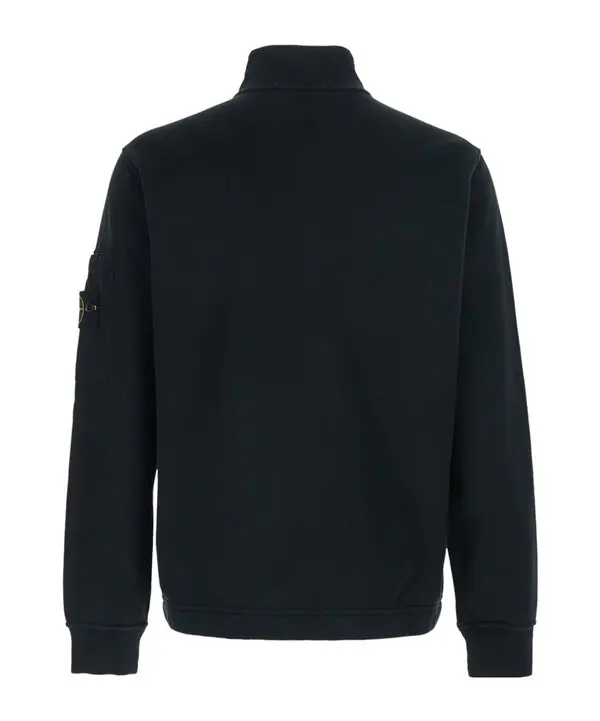 Stone Island Logo Patch Zip-up Sweatshirt