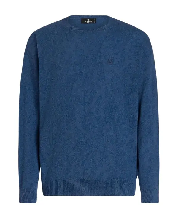 Etro Crewneck Logo-embroidered Knitted Jumper