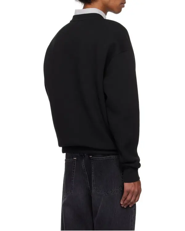 AMI Paris De Coeur Cotton Blend Sweatshirt - Black