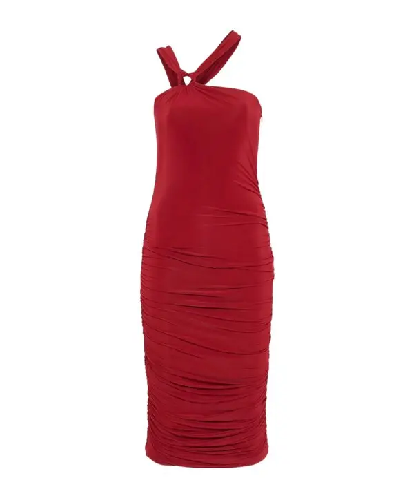 Isabel Marant Étoile One-shoulder Ruched Dress - Rust Red