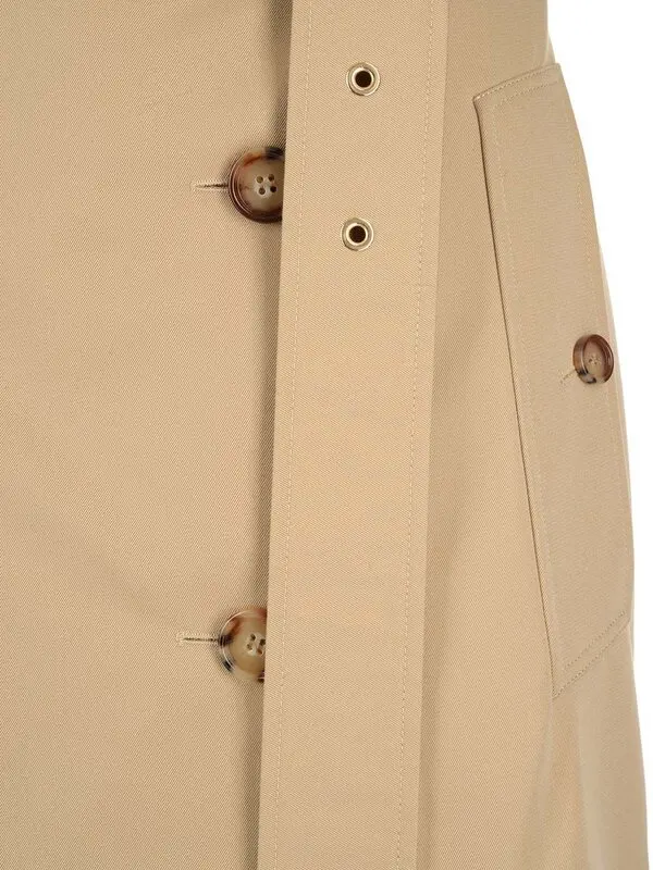 Burberry Midi Trench Skirt With Buckled Waistband