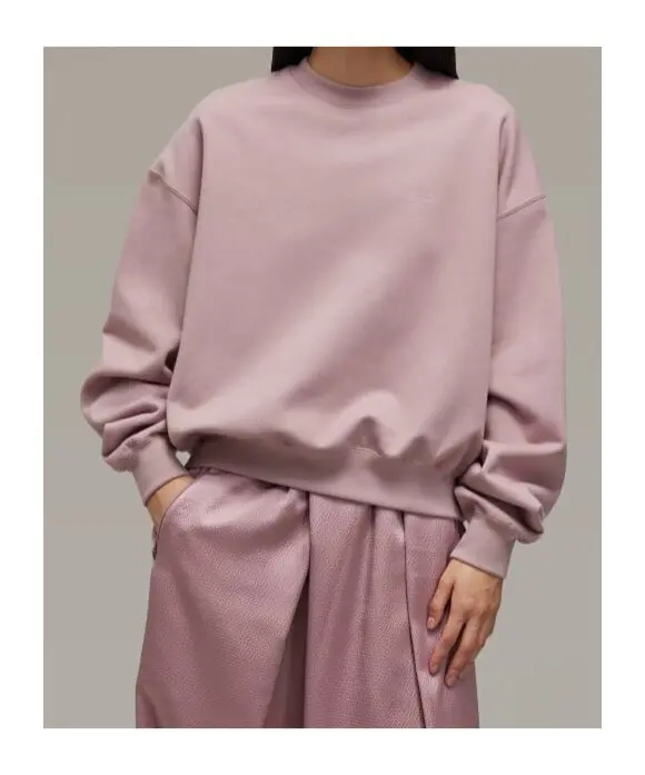 Y3 Brushed Terry Boxy Crew Sweatshirt - Magic Fuchsia