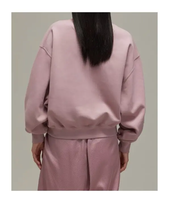 Y3 Brushed Terry Boxy Crew Sweatshirt - Magic Fuchsia
