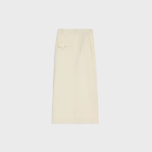 Celine Diagonal Wool Cropped Trousers