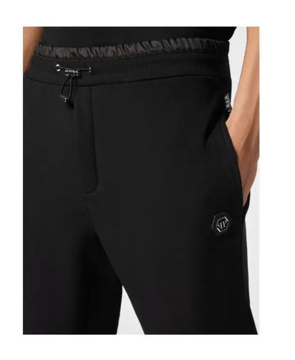 Philipp Plein Drawstring Straight Leg Pants - Black