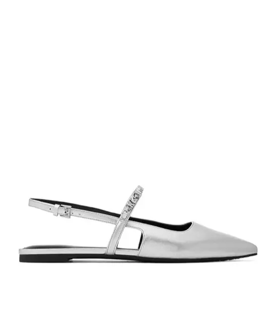 Michael Kors Dina Rhinestone-embellished Ballet Flats - Silver