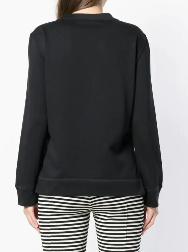 Fendi Heart Graphic Long Sleeve Sweatshirt