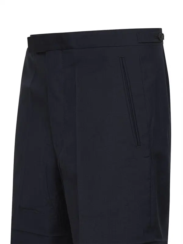Prada Pleated Mohair Shorts - Blue