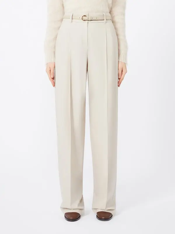 Max Mara Belted Pleated Trousers