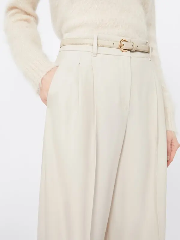 Max Mara Belted Pleated Trousers