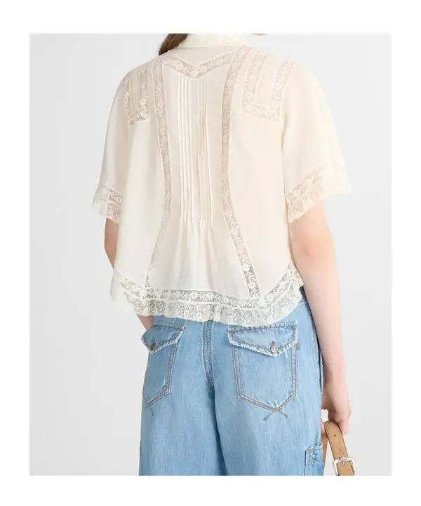 Ermanno Scervino Lace Embellished Short-sleeved Shirt