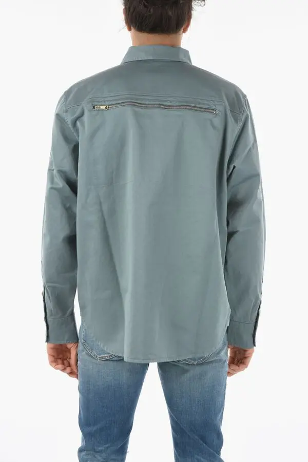 DIESEL® Utility Shirt Jacket With Logo Detail