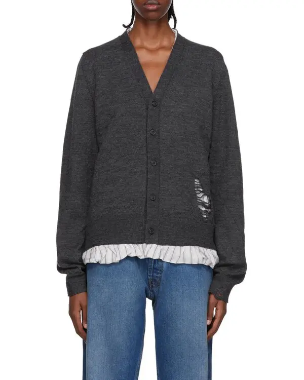 MAISON MARGIELA Distressed Buttoned Cardigan