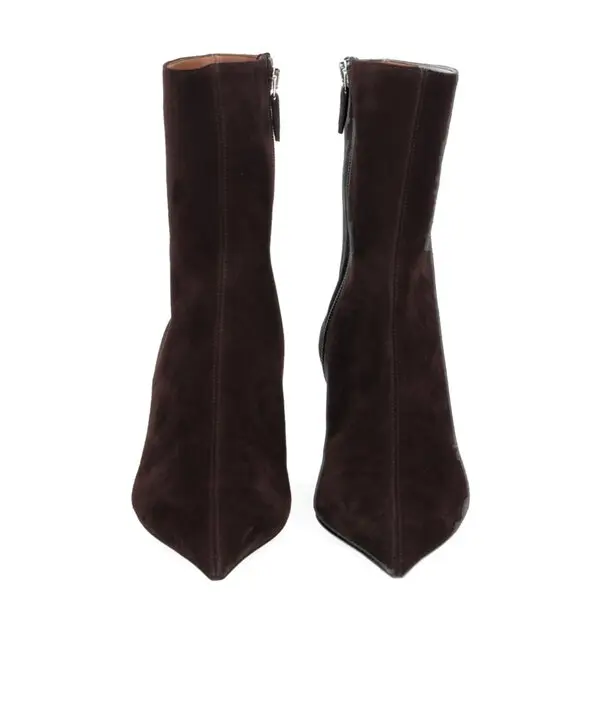 Paris Texas Nina Wedge Ankle Boots - Brown