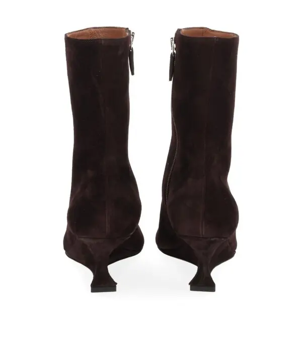 Paris Texas Nina Wedge Ankle Boots - Brown