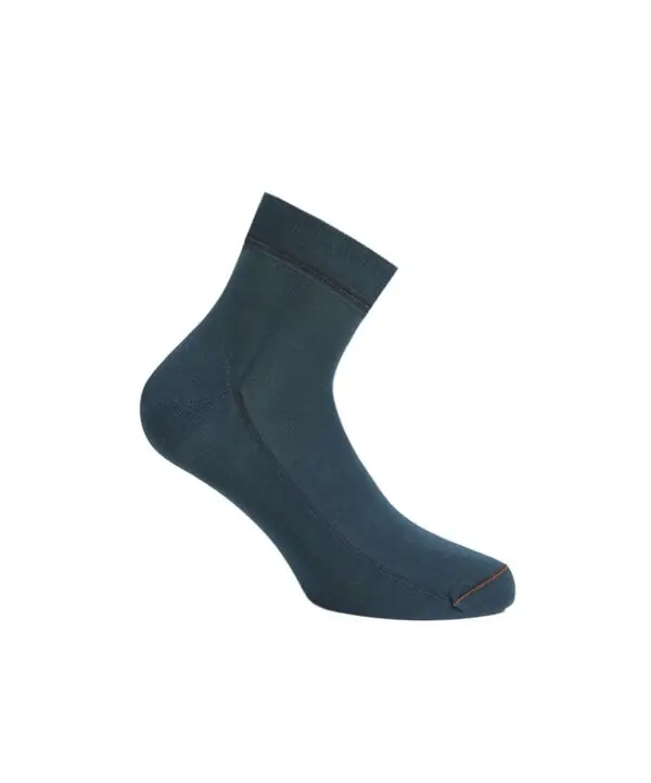 Zegna Cotton Blend Socks With Baguette Detailing - Blue
