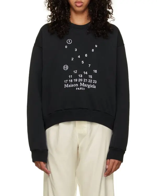 MAISON MARGIELA Printed Crewneck Sweatshirt