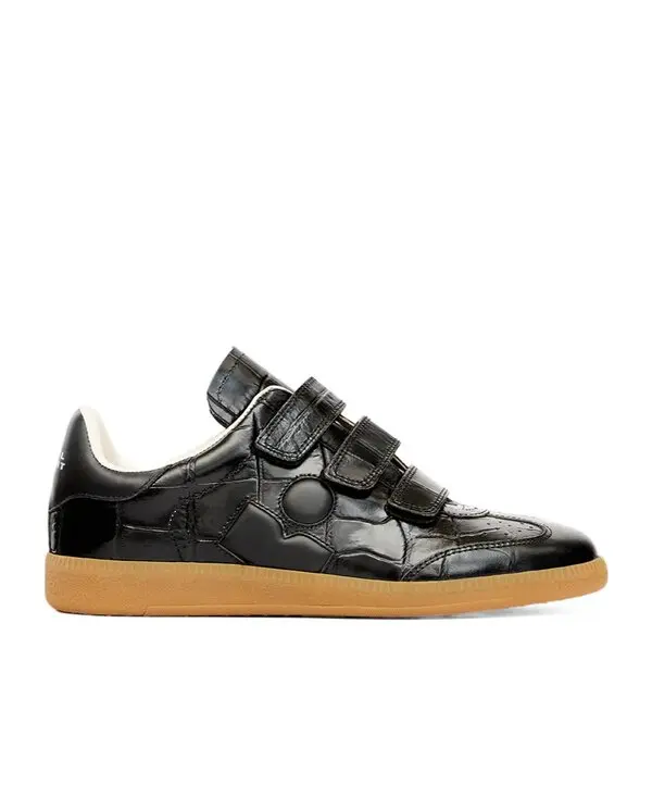 Isabel Marant Étoile Beth Croc Effect Sneakers - Black