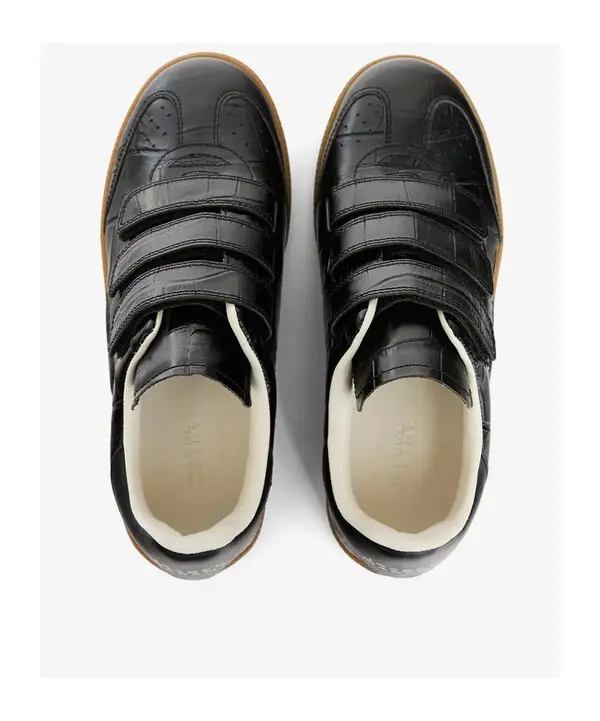 Isabel Marant Étoile Beth Croc Effect Sneakers - Black