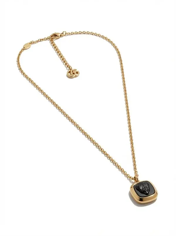 Gucci Crest Pendant Necklace - Golden