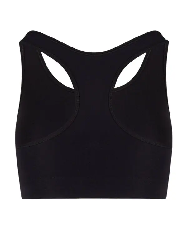 JIL SANDER Logo Sport Bra Top - Black