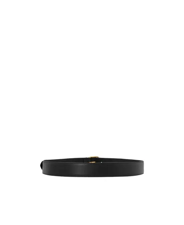 Miu Miu Logo Engraved Buckle Belt