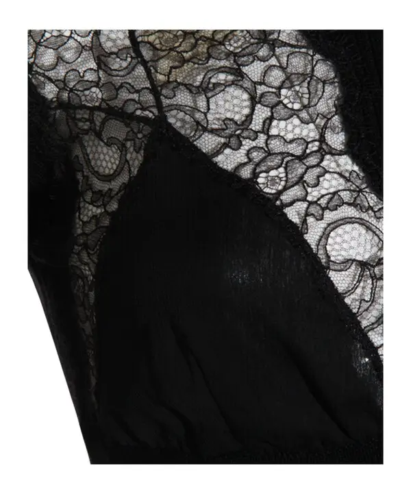 Blumarine Lace-insert Turtleneck Sweater - Black