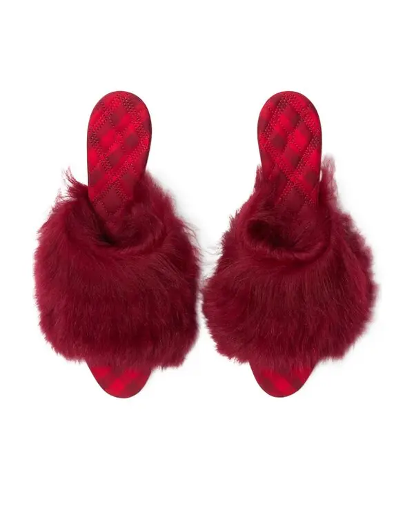 Burberry Open-toe Shearling Sandals