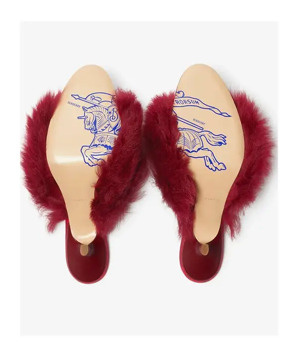 Burberry Open-toe Shearling Sandals