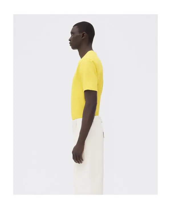 Bottega Veneta T-shirt With Round Neck And Short Sleeves - Yellow