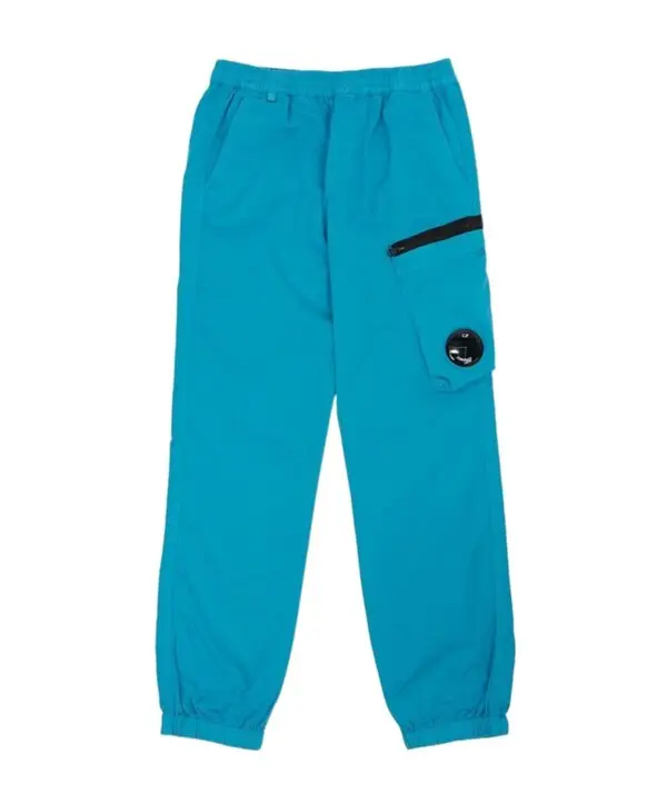 C.P. COMPANY Elastic Waist Cargo Pants With Zippered Pocket - Blue
