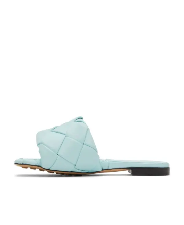 Bottega Veneta Woven Leather Slides - Blue