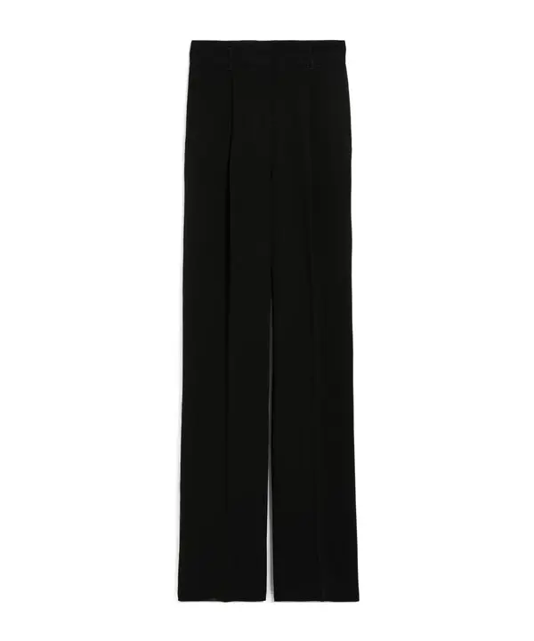 Max Mara Wide Belt Loop Casual Pants - Black