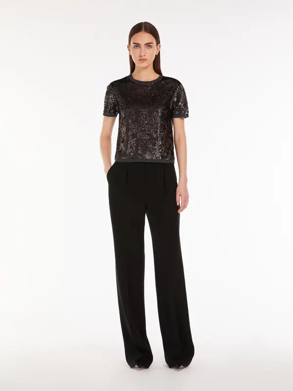 Max Mara Wide Belt Loop Casual Pants - Black