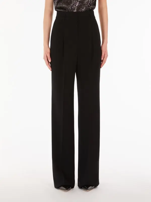 Max Mara Wide Belt Loop Casual Pants - Black