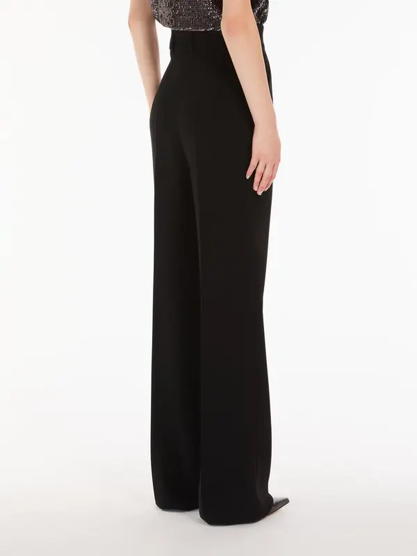 Max Mara Wide Belt Loop Casual Pants - Black
