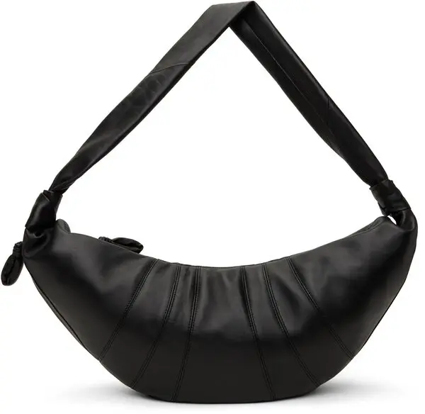 LEMAIRE Large Croissant Zipped Shoulder Bag - Black